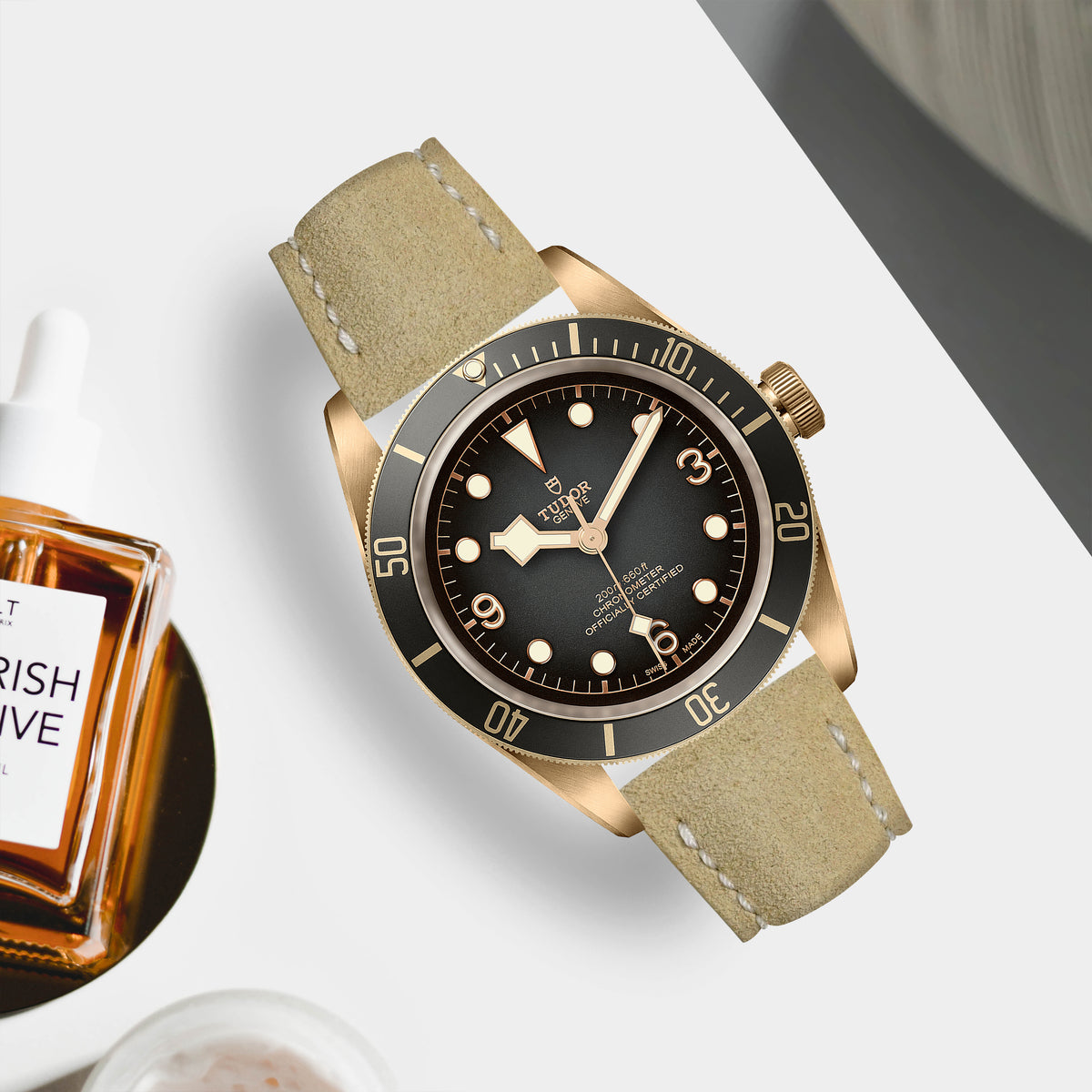 Tudor Blackbay Bronze 43mm Straps - Nubuck Beige – Liger Straps