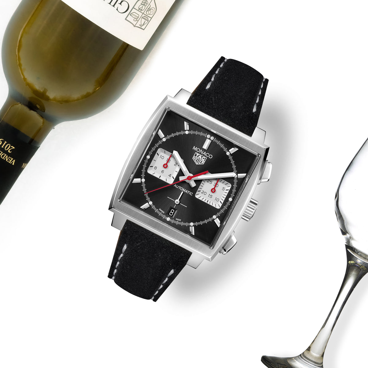 Tag Heuer Monaco Straps - Suede Black – Liger Straps