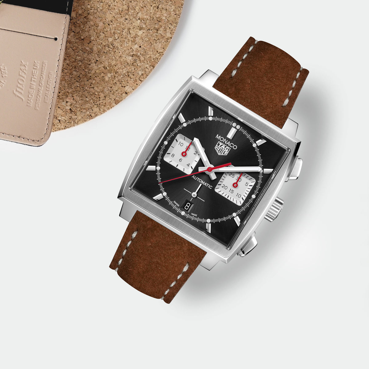 Tag Heuer Monaco Straps - Suede Brown – Liger Straps