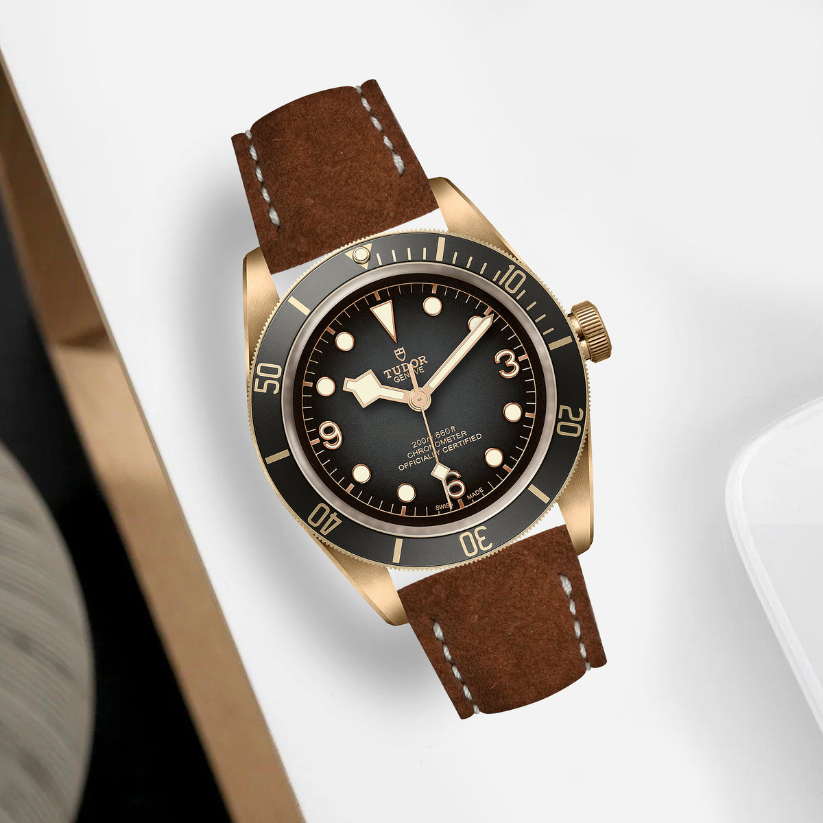 Tudor Blackbay Bronze 43mm Straps - Suede Brown – Liger Straps