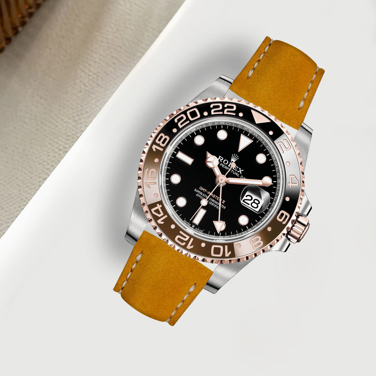 Rolex GMT Master II Straps - Nubuck Gold – Liger Straps