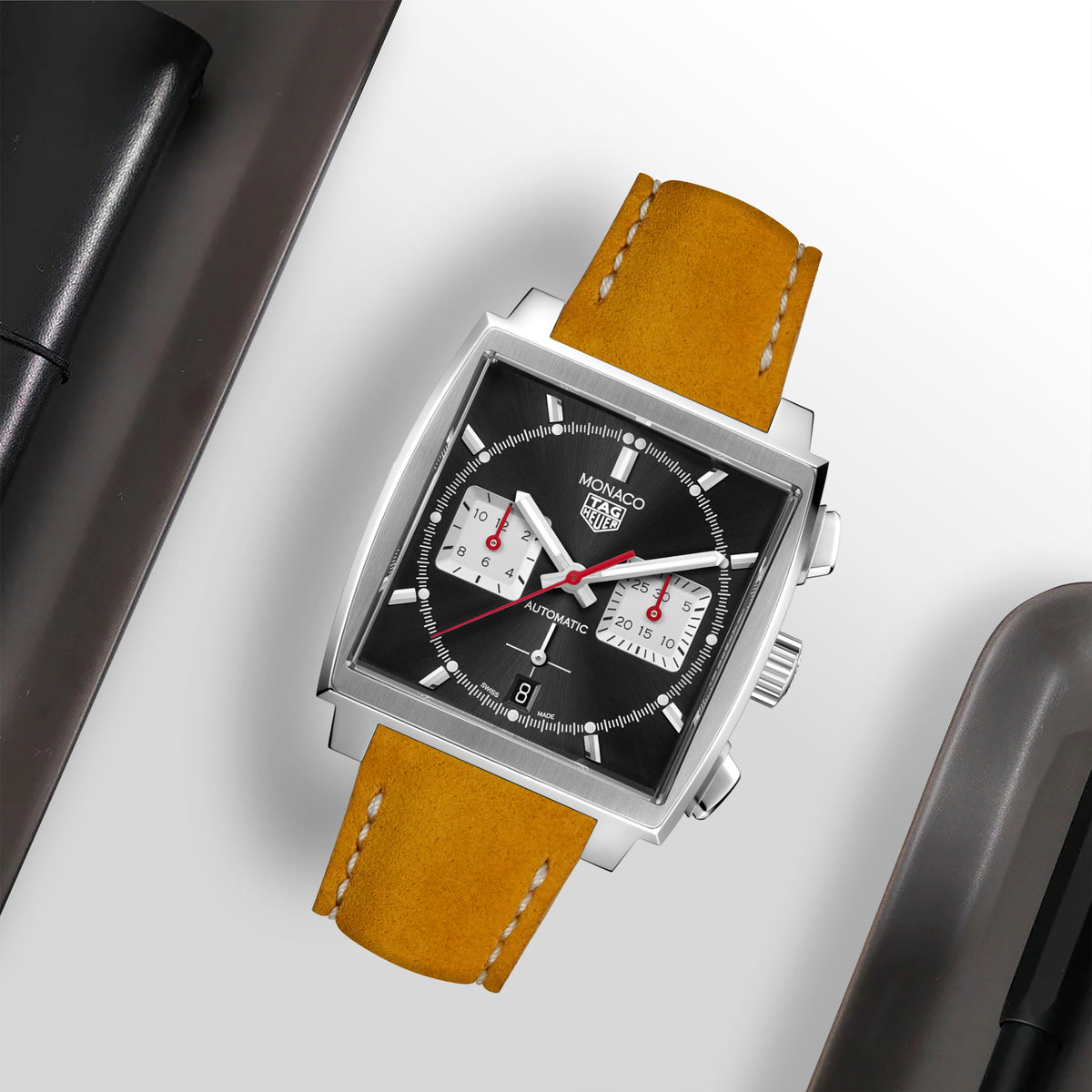 Tag Heuer Monaco Straps - Suede Gold – Liger Straps