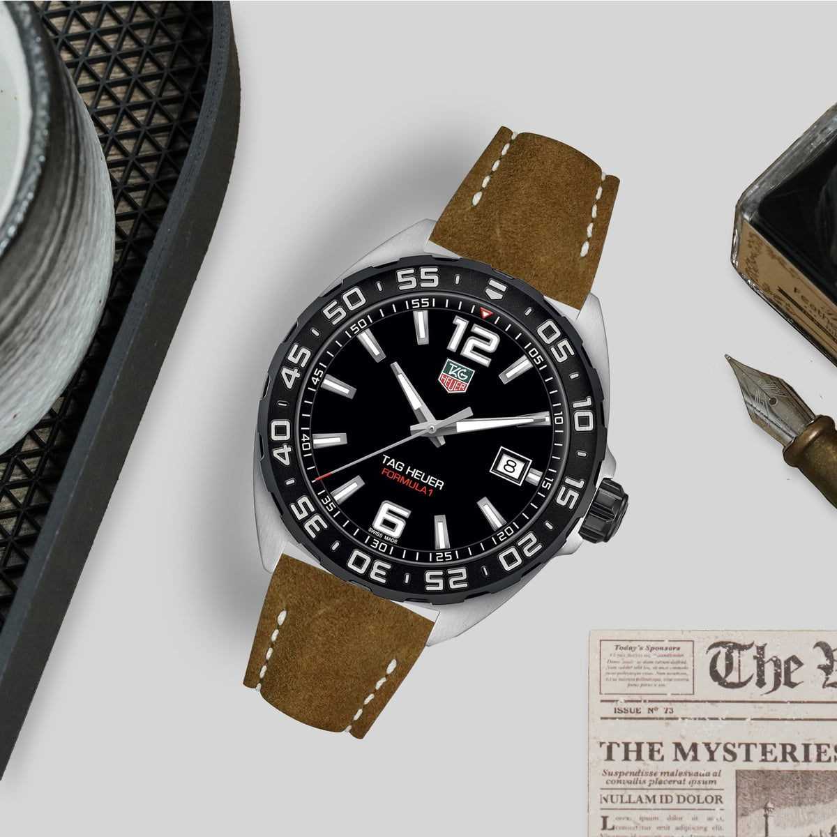 Tag Heuer Formula 1 Straps - Suede Myrrhe – Liger Straps