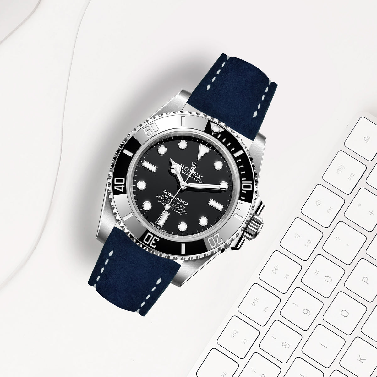 Rolex Submariner Straps - Nubuck Navy Blue – Liger Straps