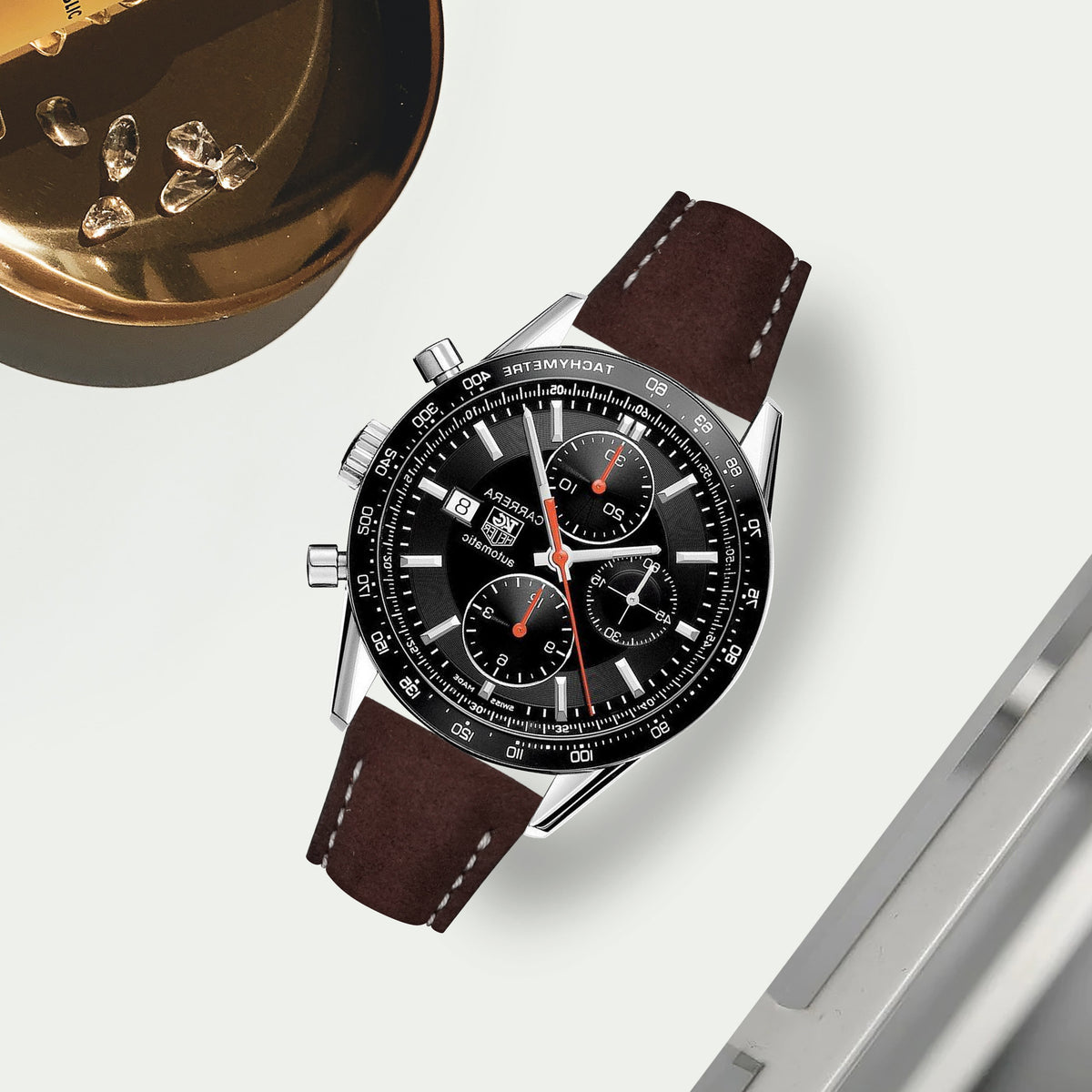 Tag Heuer Carrera Straps - Nubuck Tobacco – Liger Straps