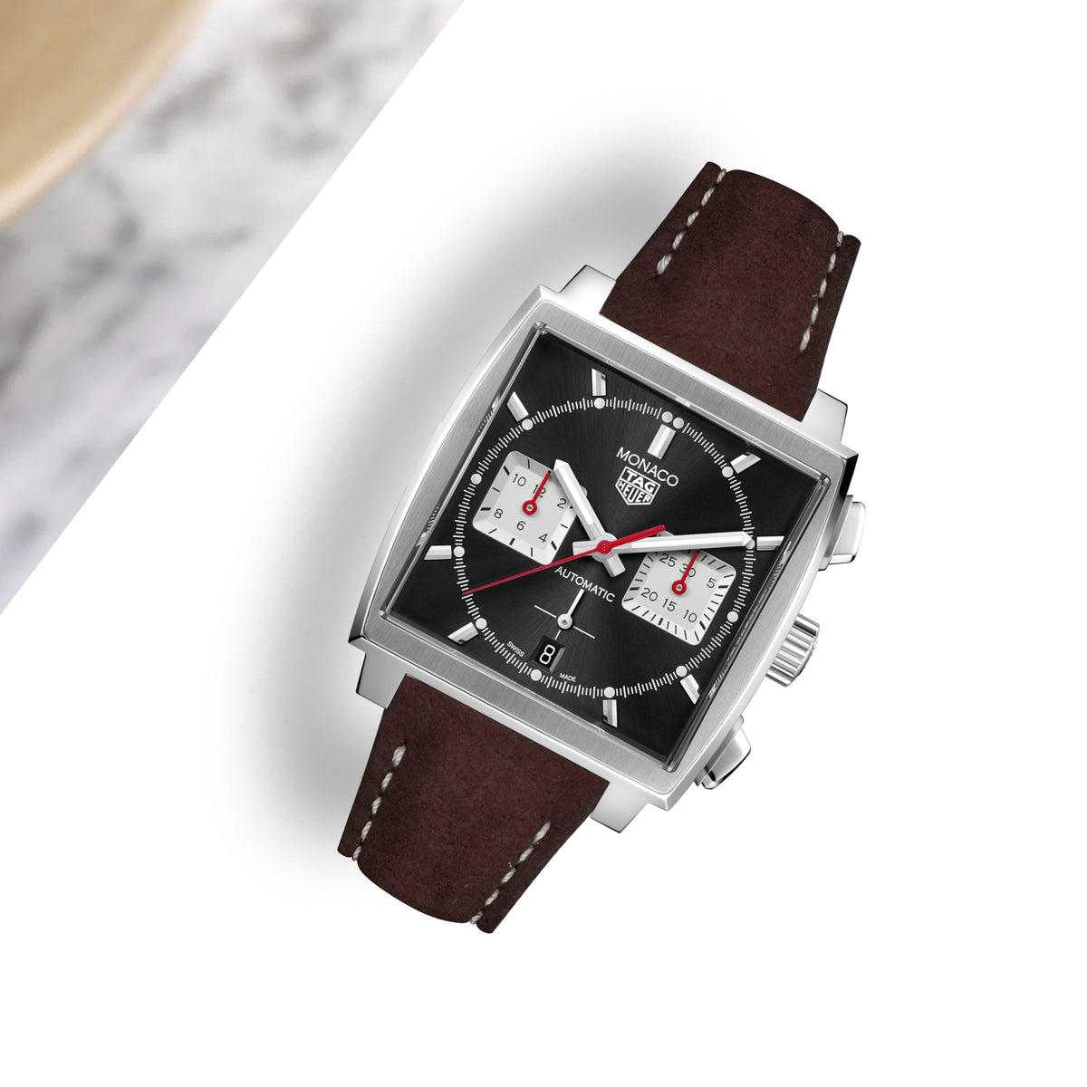 Tag Heuer Monaco Straps - Nubuck Tobacco – Liger Straps