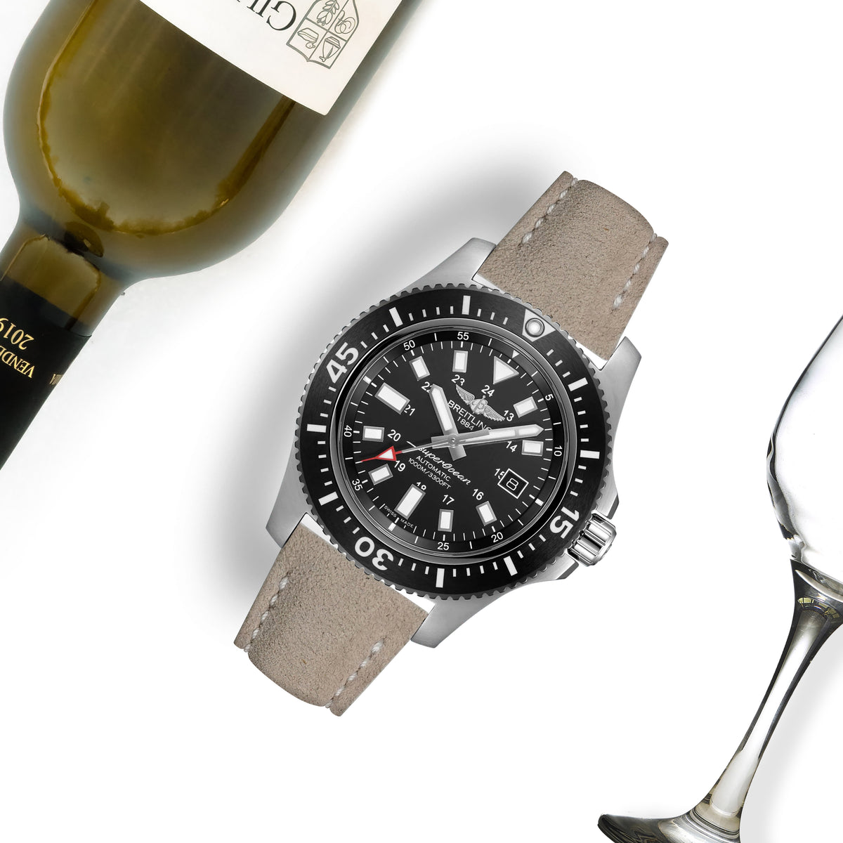 Breitling Super Ocean Straps - Nubuck Trench – Liger Straps