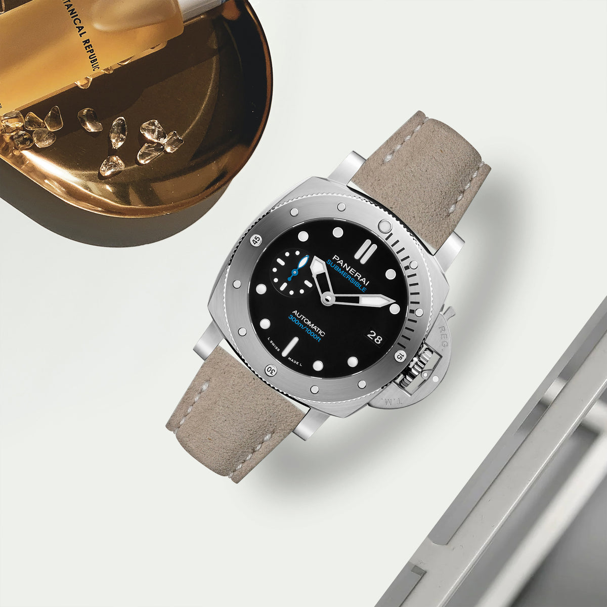 Panerai Submersible Straps - Suede Trench – Liger Straps