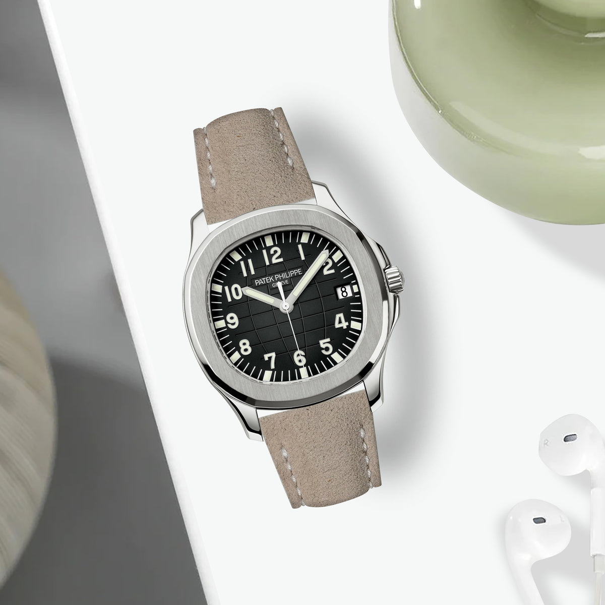 Patek Aquanaut Straps - Nubuck Trench – Liger Straps