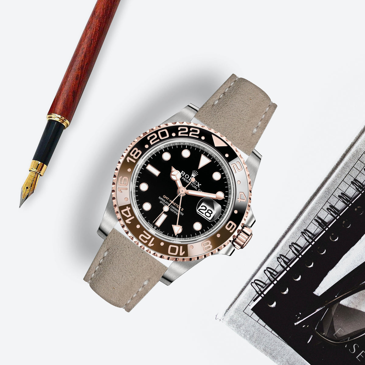 Rolex GMT Master II Straps - Nubuck Trench – Liger Straps