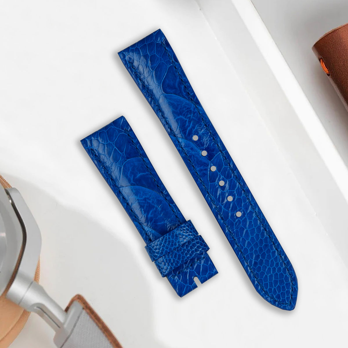 Rolex GMT Master II Batman Straps - Ostrich Leg Blue Batman – Liger Straps