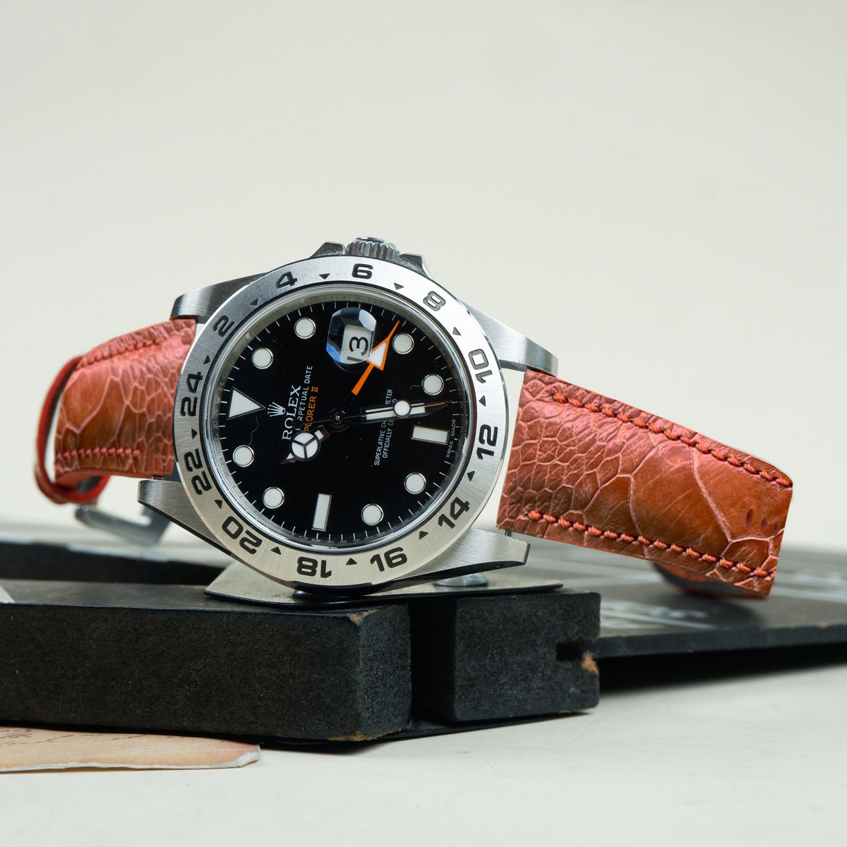 Rolex Explorer Straps - Ostrich Leg Cedar – Liger Straps