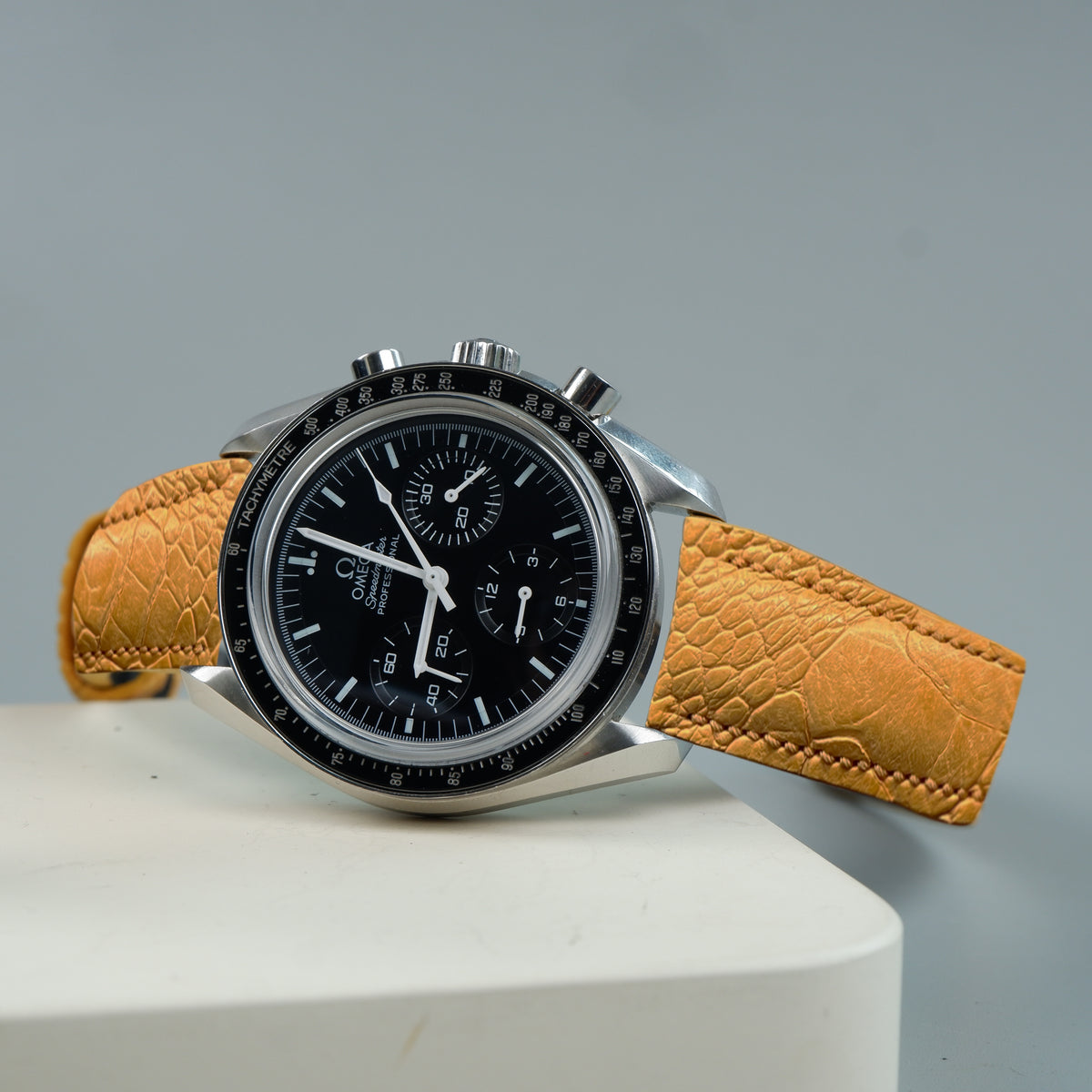 Omega Speedmaster Moonwatch Straps - Ostrich Leg Mustard – Liger Straps