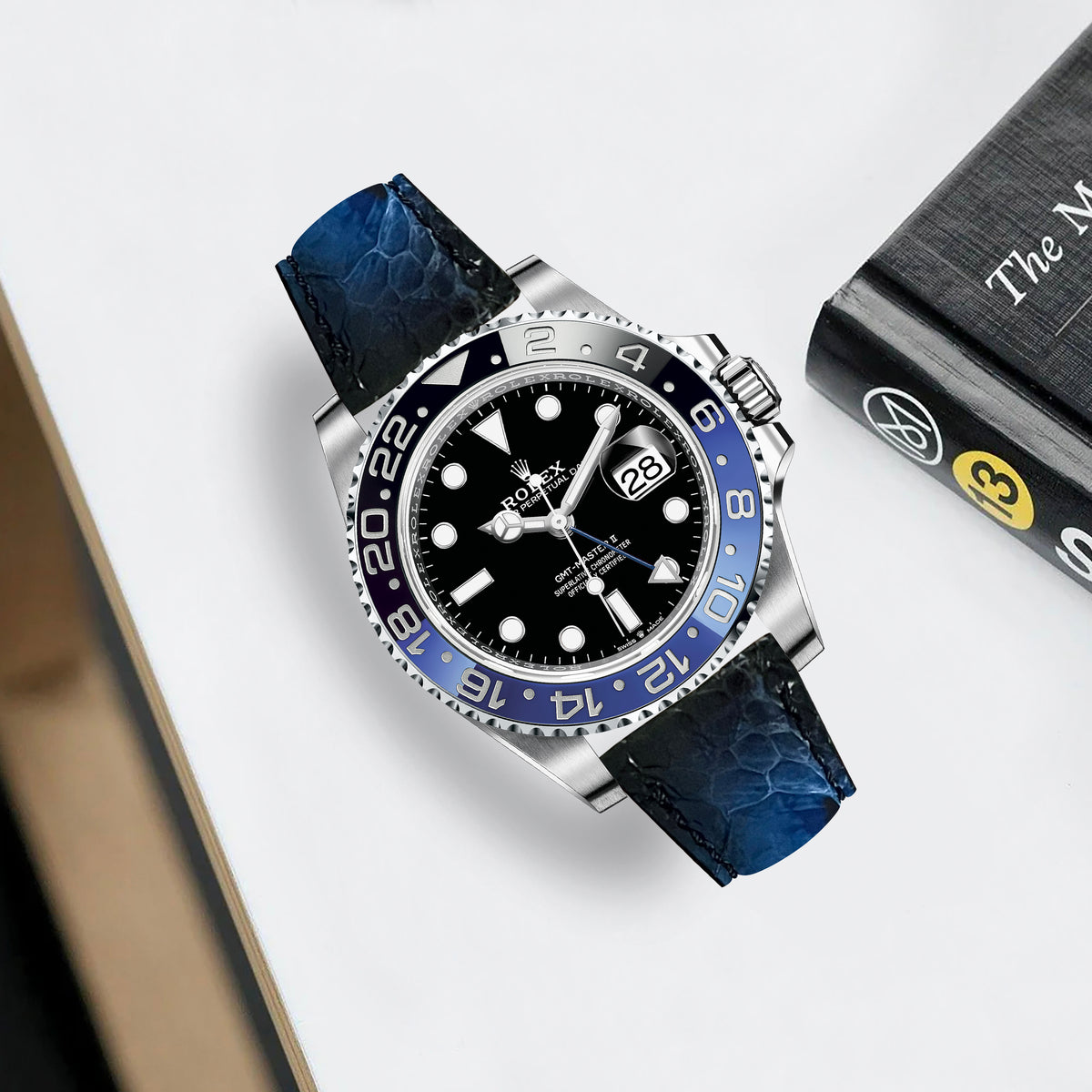 Rolex GMT Master II Batman Straps - Ostrich Leg Space Blue – Liger Straps