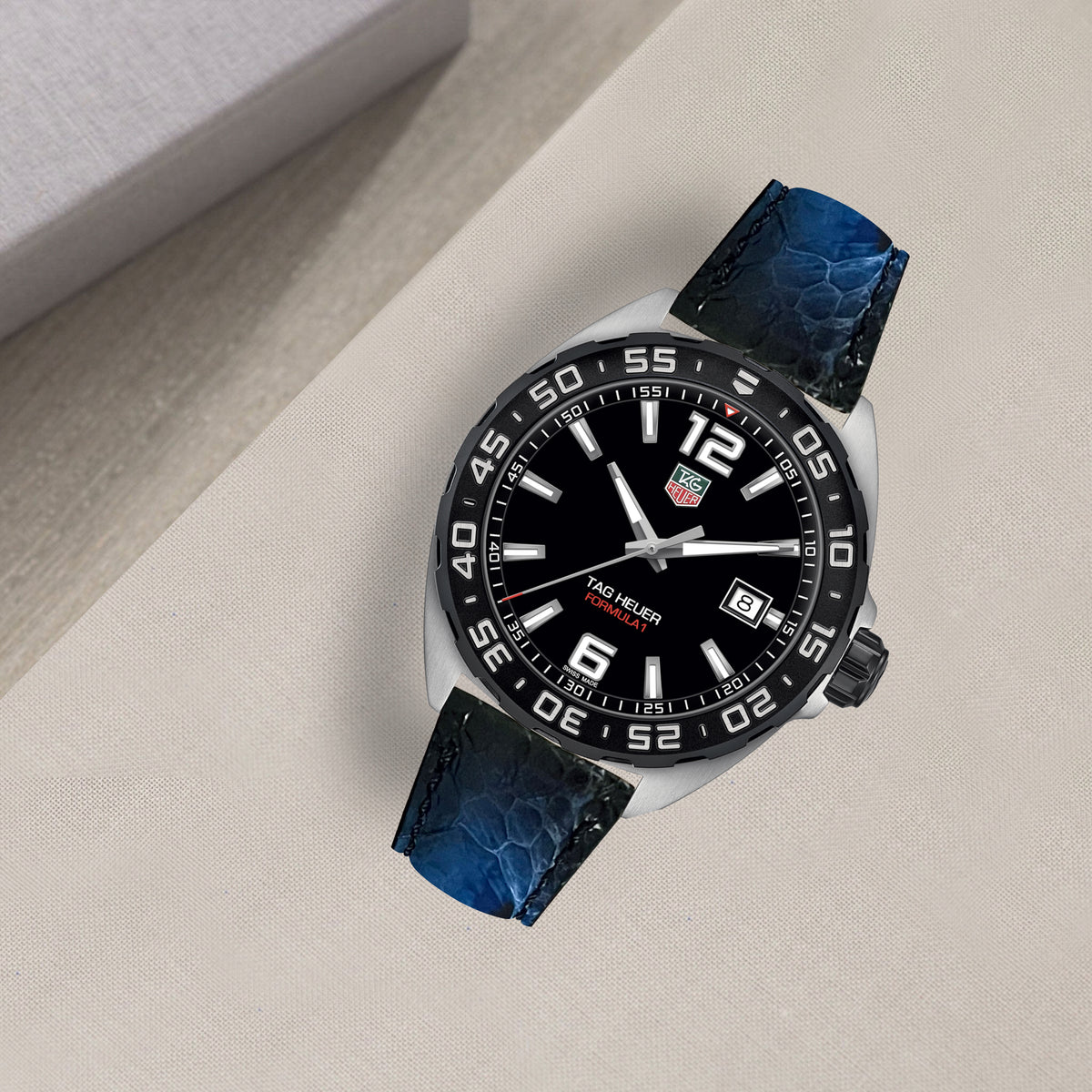 Tag Heuer Formula 1 Straps - Ostrich Leg Space Blue – Liger Straps