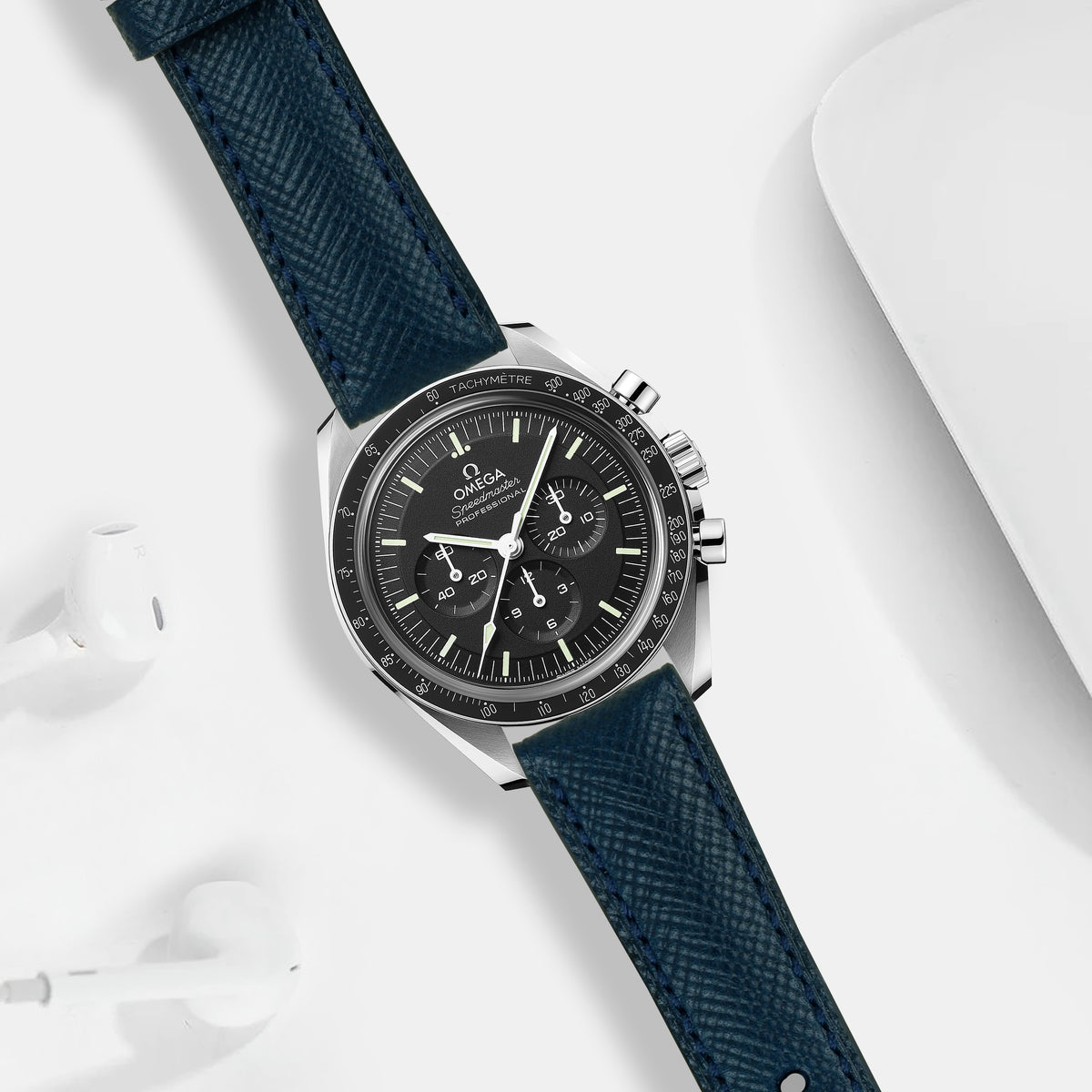 Omega Speedmaster Moonwatch Straps - Patron Navy Blue – Liger Straps