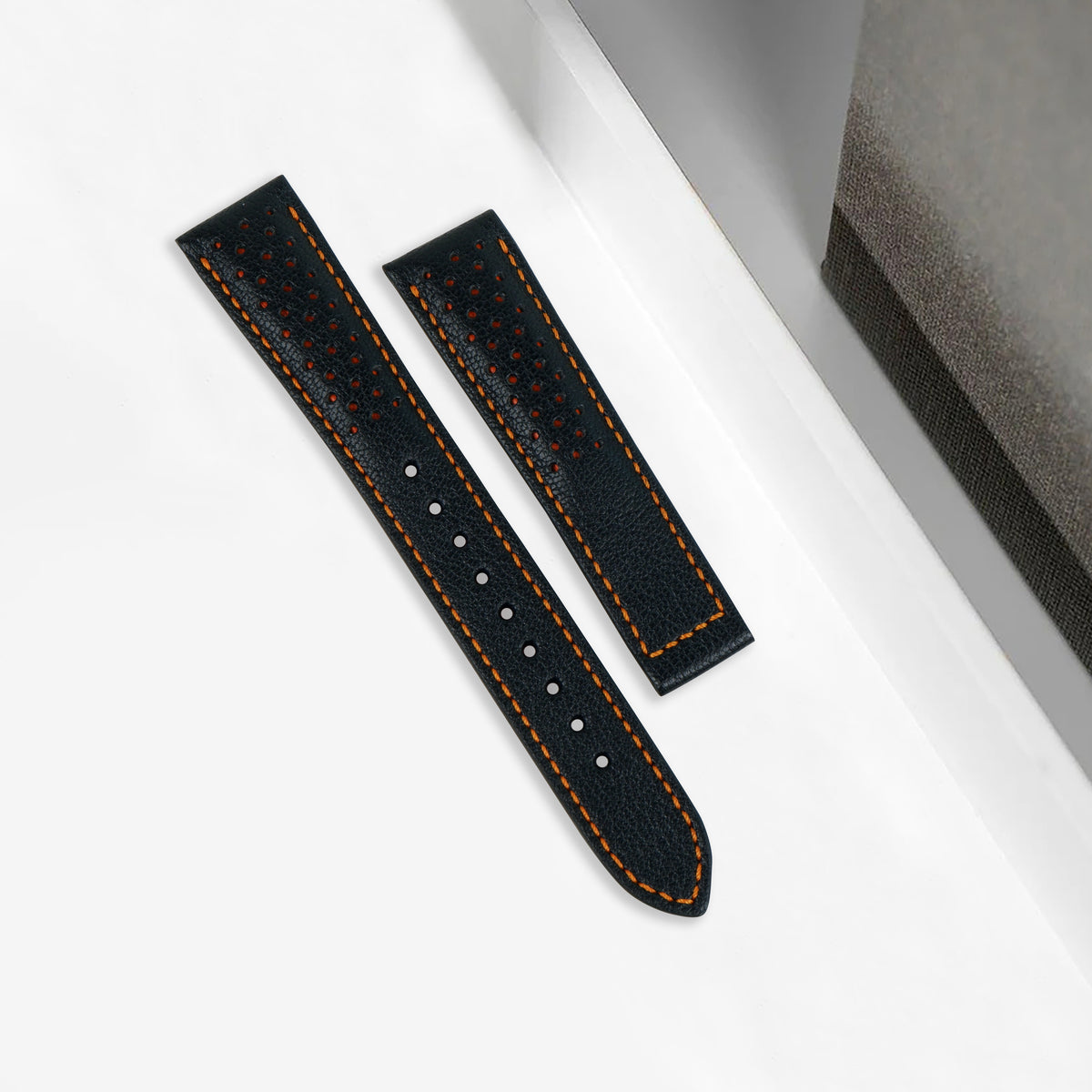 Omega Seamaster Diver 300m Straps - Racing Black Orange – Liger Straps