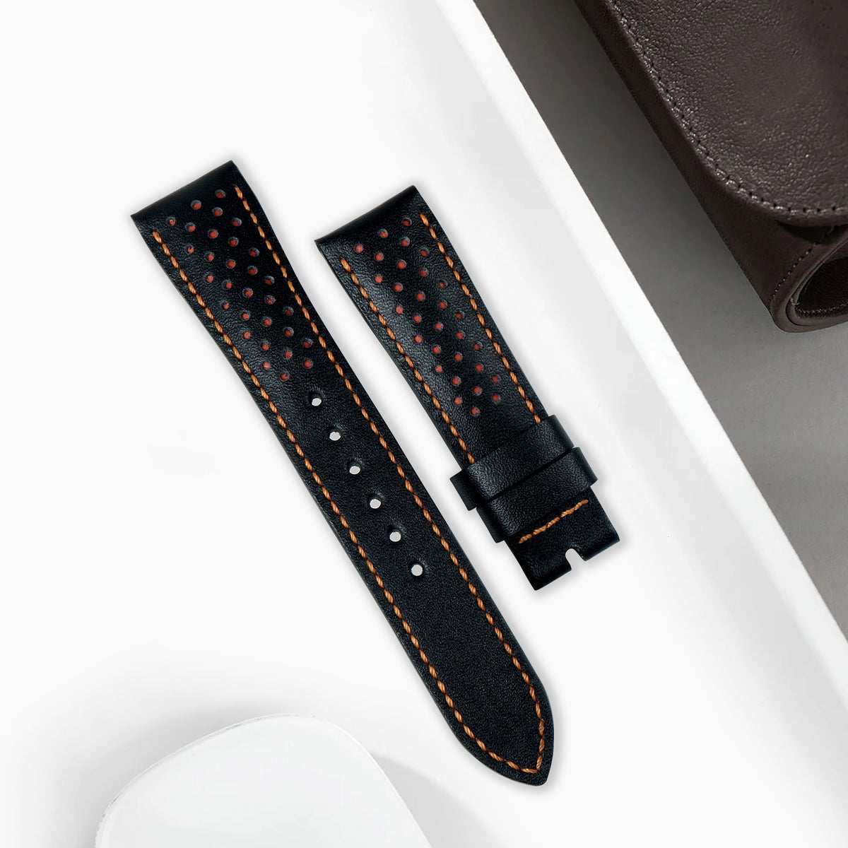 Omega Seamaster Aqua Terra Straps - Racing Black Orange – Liger Straps