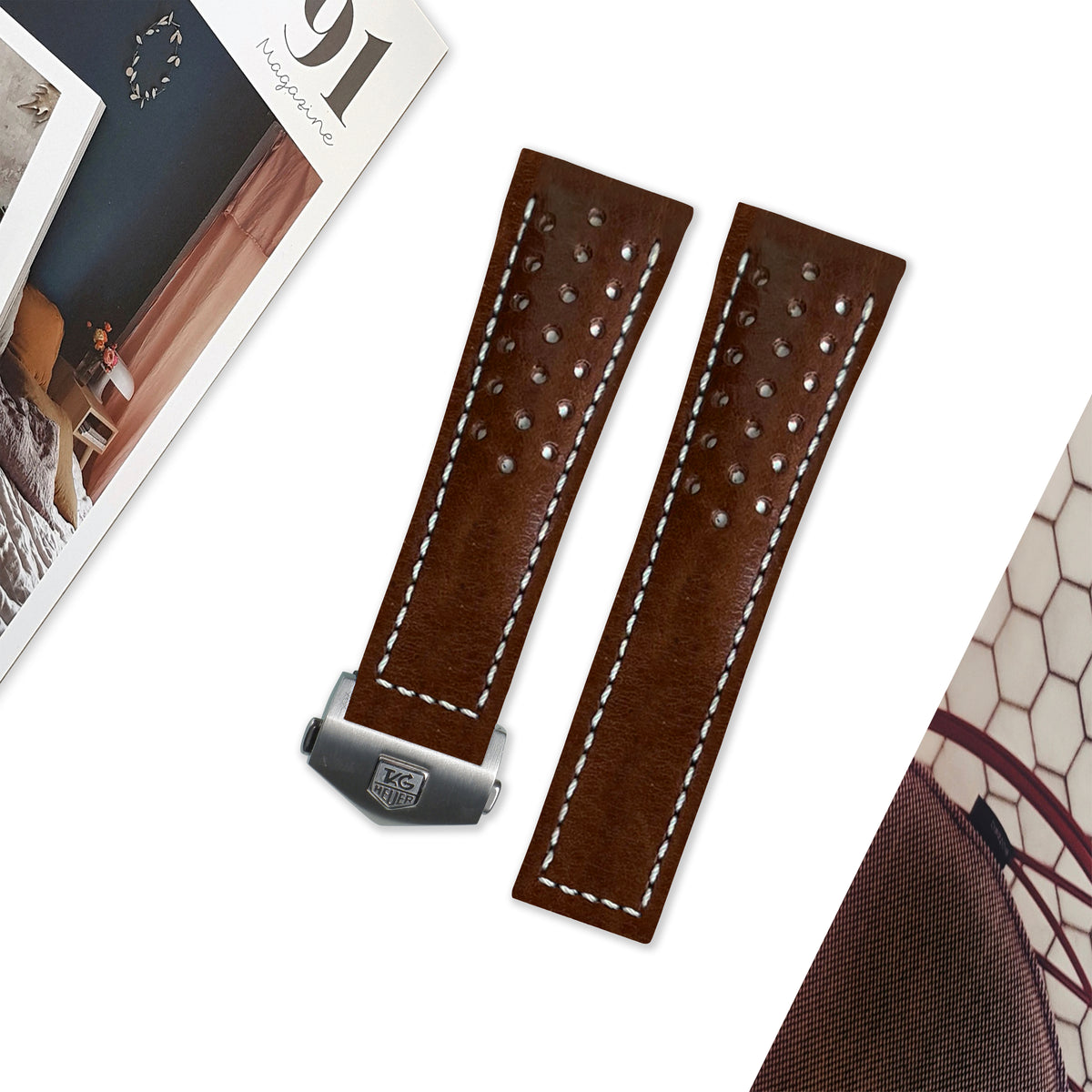 Tag Heuer Aquaracer Straps - Racing Brown – Liger Straps