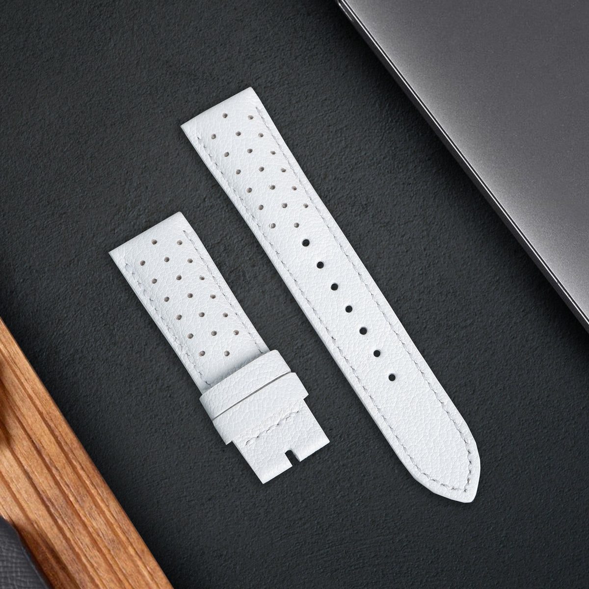 Ready Made 21mm Straps - Racing White – Liger Straps