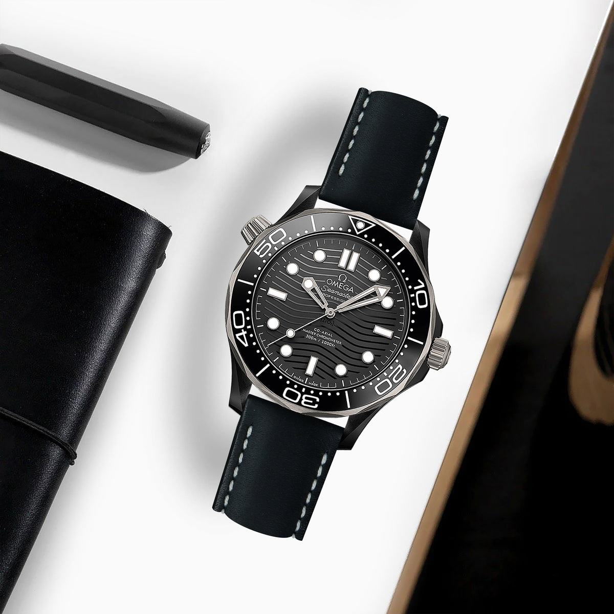 Omega Seamaster Diver 300m Straps - Rhone Black – Liger Straps
