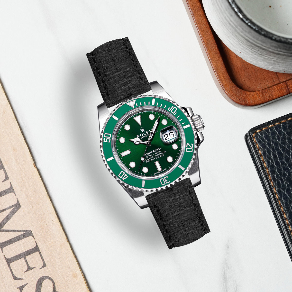 Rolex Submariner Green Hulk Straps - Rocher Black – Liger Straps