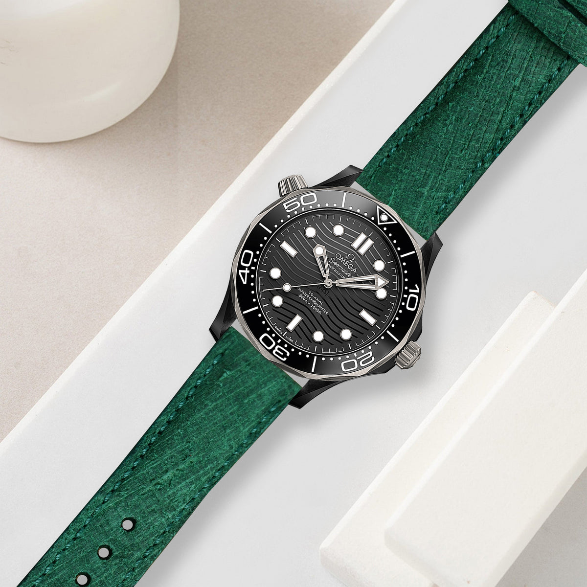 Omega Seamaster Diver 300m Straps - Rocher Green – Liger Straps