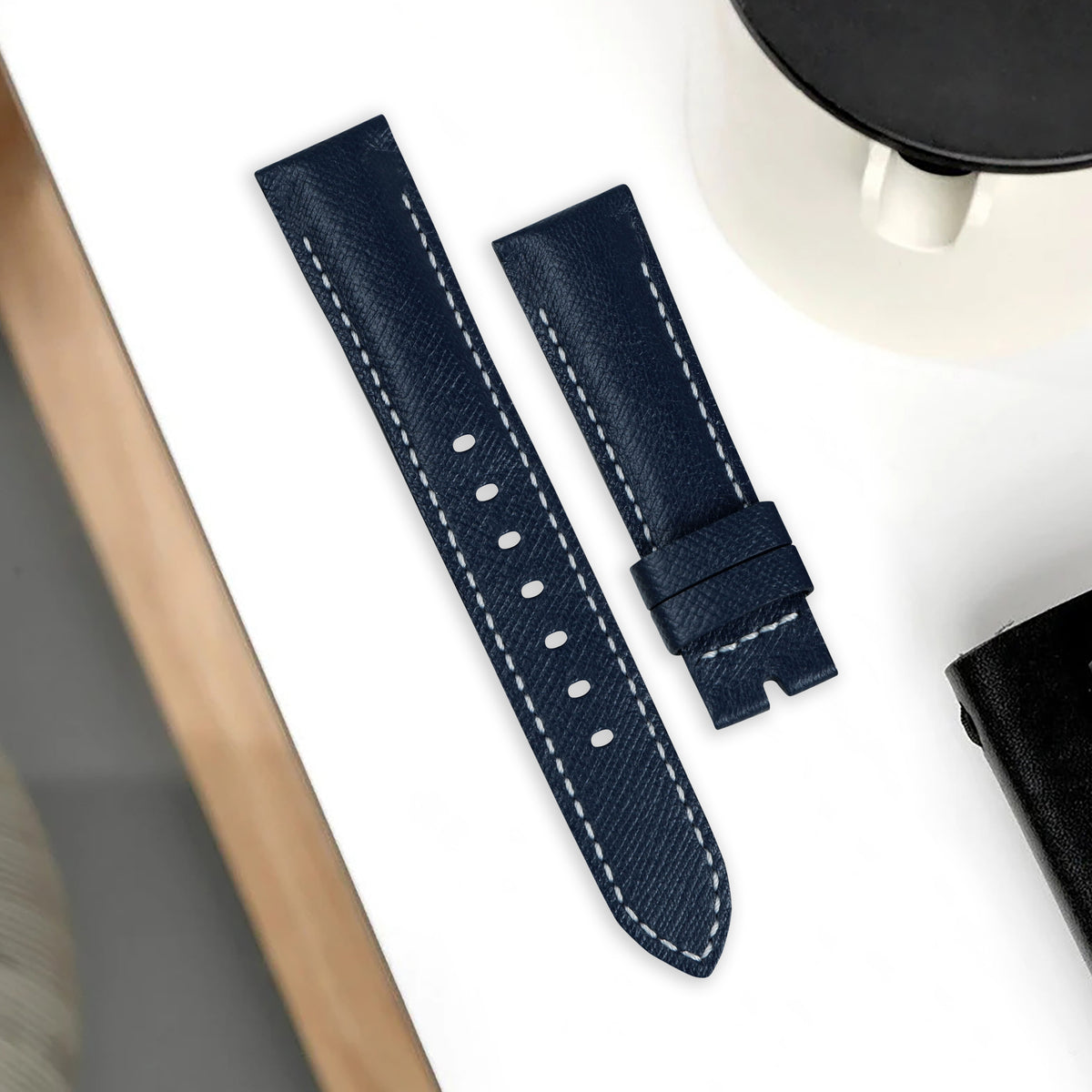 IWC Easx Change Straps - Saffiano Navy Blue – Liger Straps