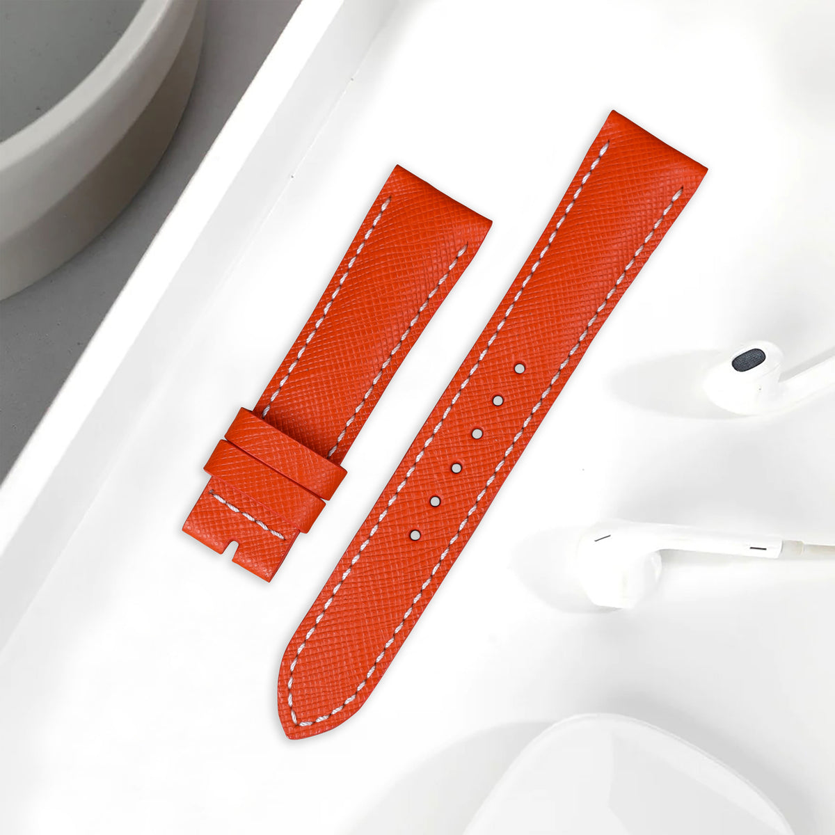 Omega Seamaster Diver 300m Straps - Saffiano Orange – Liger Straps