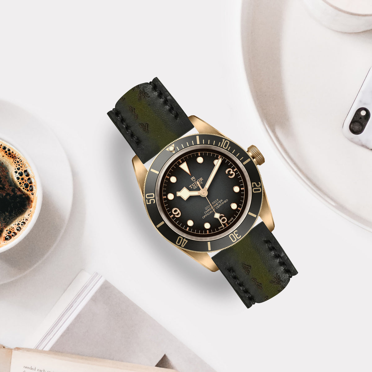 Tudor Blackbay Bronze 43mm Straps - Scritto Grigio – Liger Straps