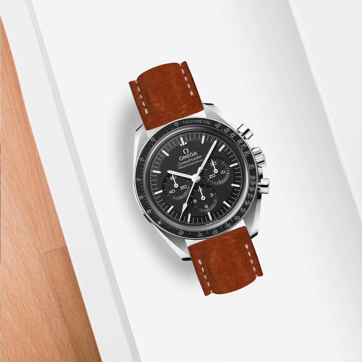 Omega Speedmaster Moonwatch Straps - Suede Chestnut – Liger Straps