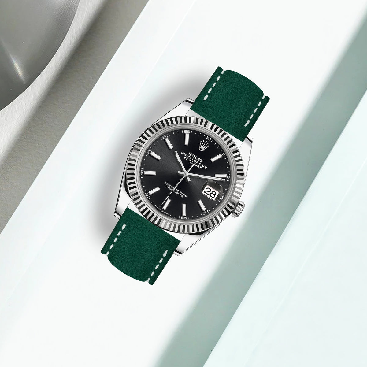Rolex Datejust Straps - Suede Green – Liger Straps