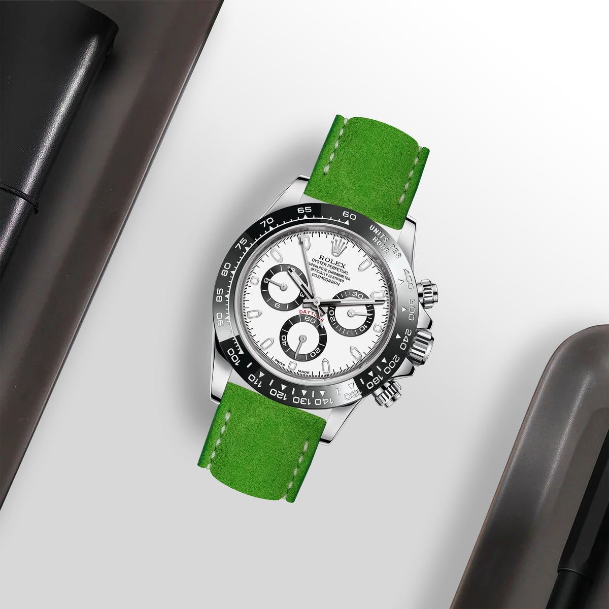 Rolex Daytona Straps - Suede Lime Green – Liger Straps