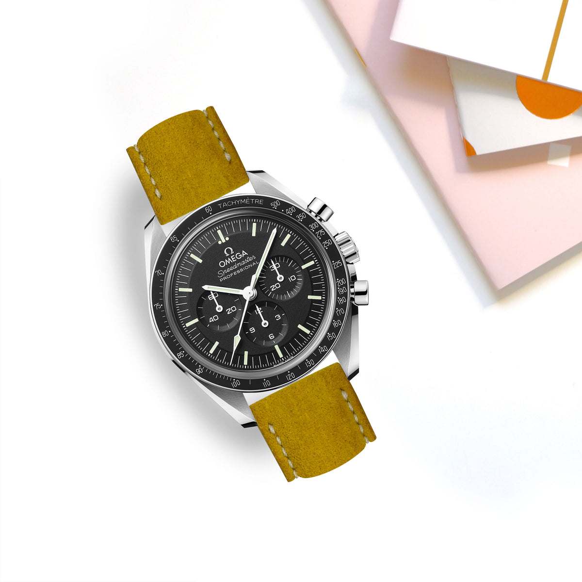 Omega Speedmaster Moonwatch Straps - Suede Soleil – Liger Straps