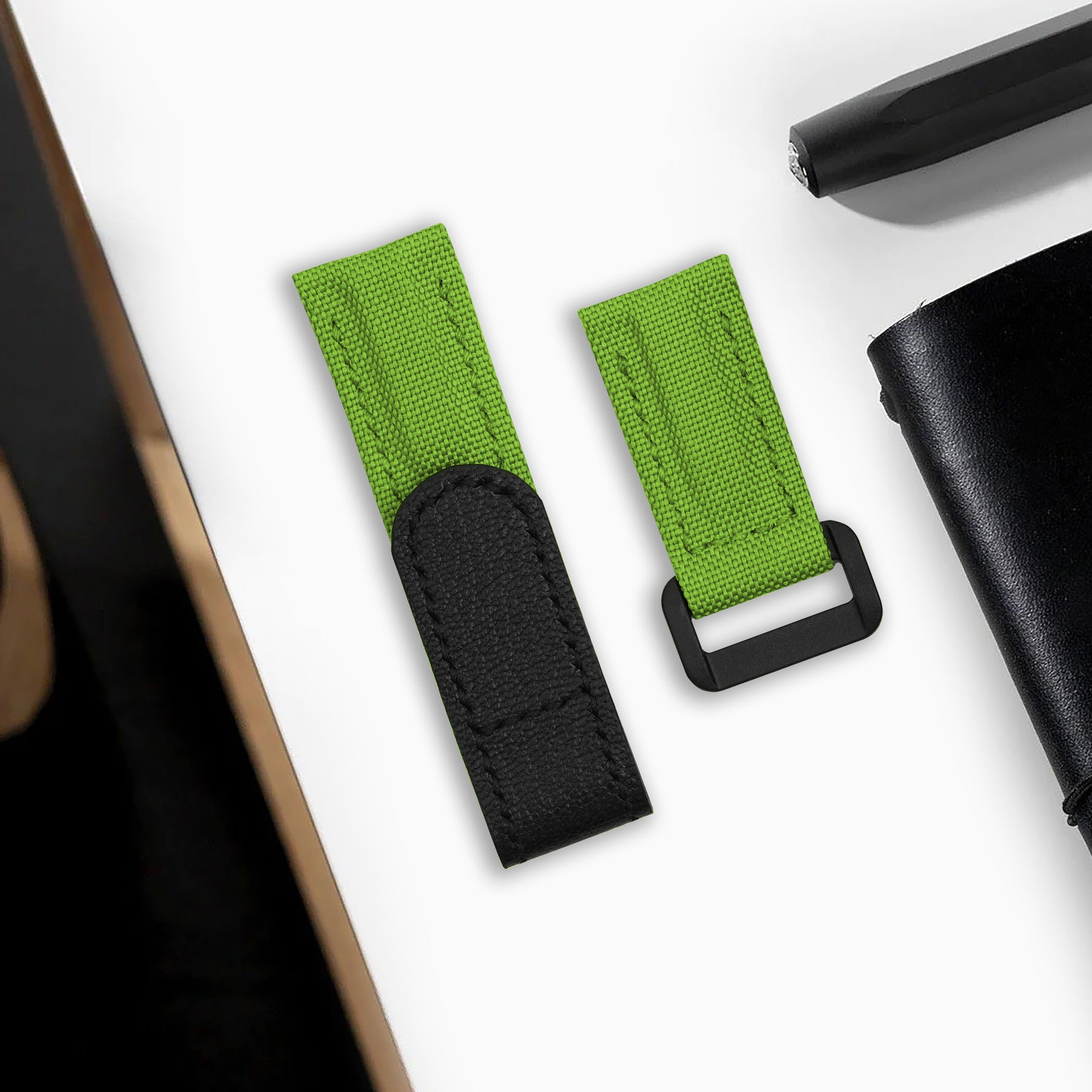 Ready made 20mm Straps - Velcro Canvas Extreme Padded Kelly – Liger Straps