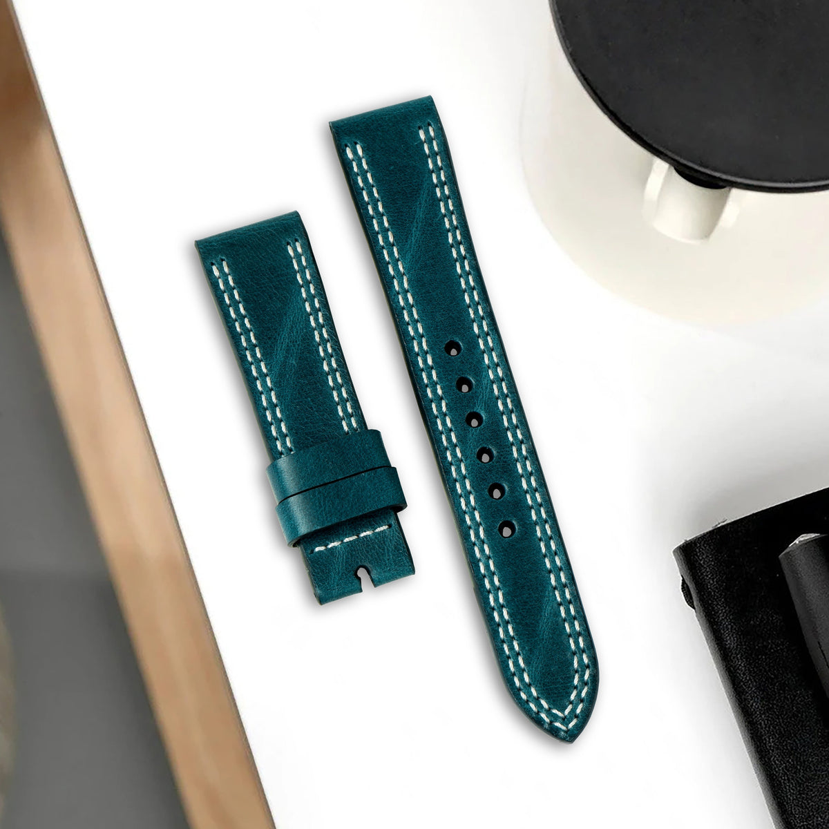 IWC Portugieser & Portofino Straps - Waxy Turquoise – Liger Straps