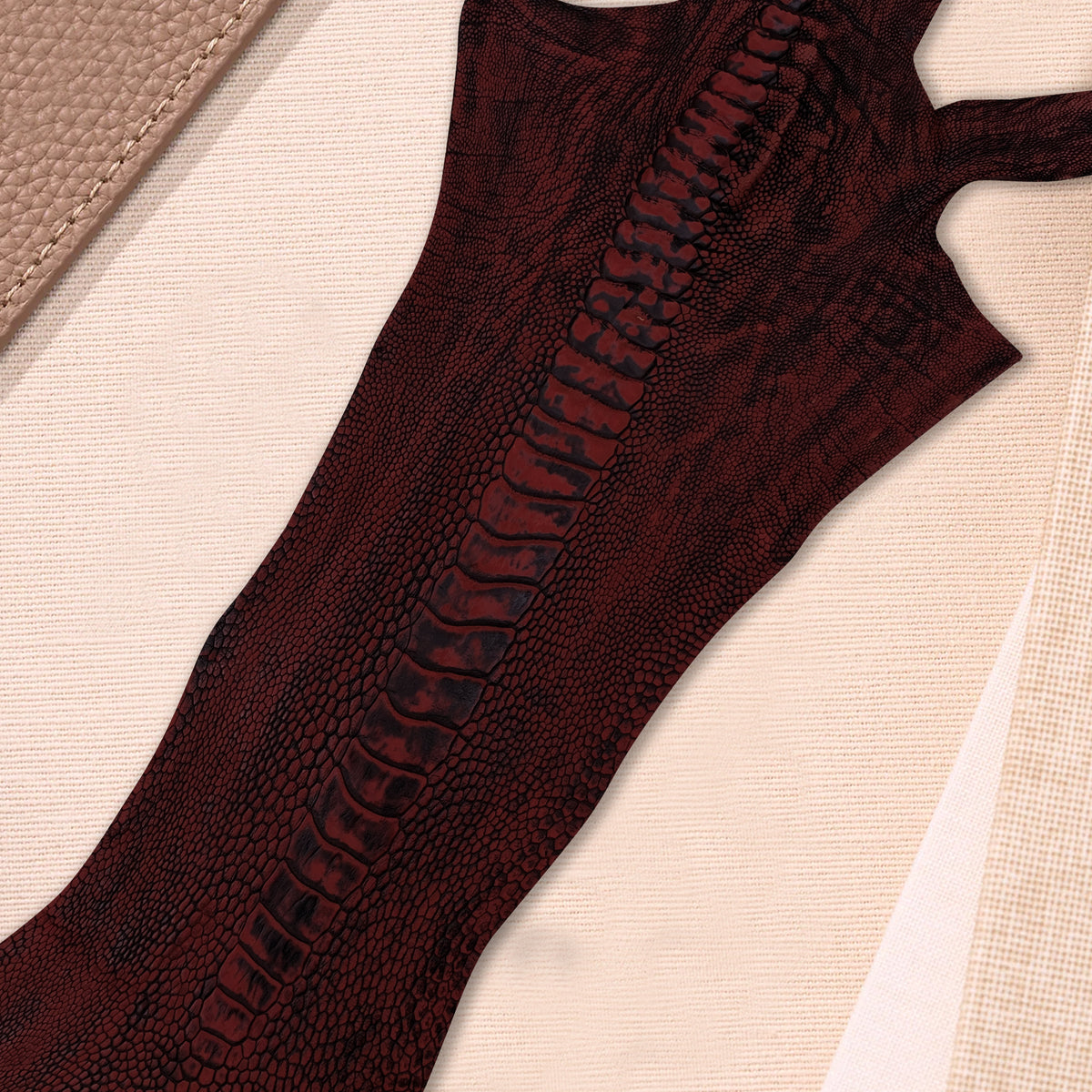 Omega Speedmaster Heritage Straps - Ostrich Leg Nubuck Red – Liger Straps