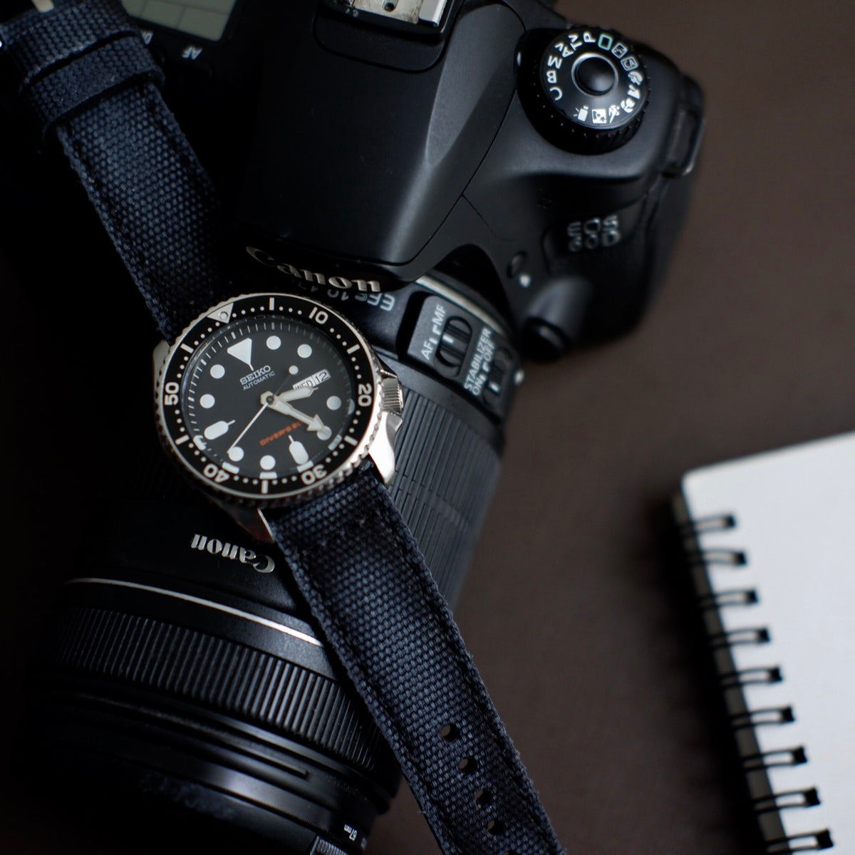 Seiko Prospex, 5 Sports, Diver Straps - Vintage Canvas Black – Liger Straps
