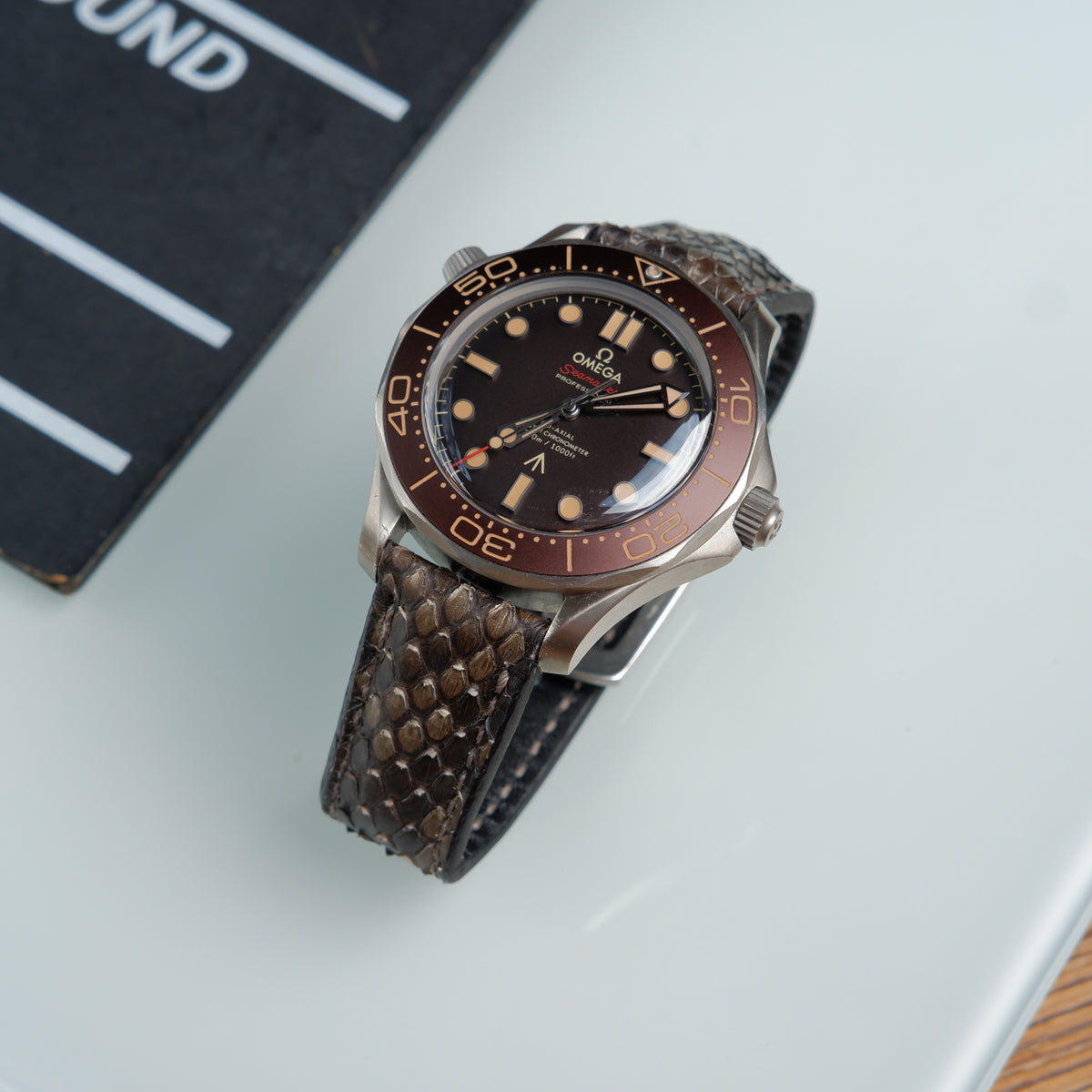 Omega Seamaster Diver 300m Straps - Python Slate Grey – Liger Straps