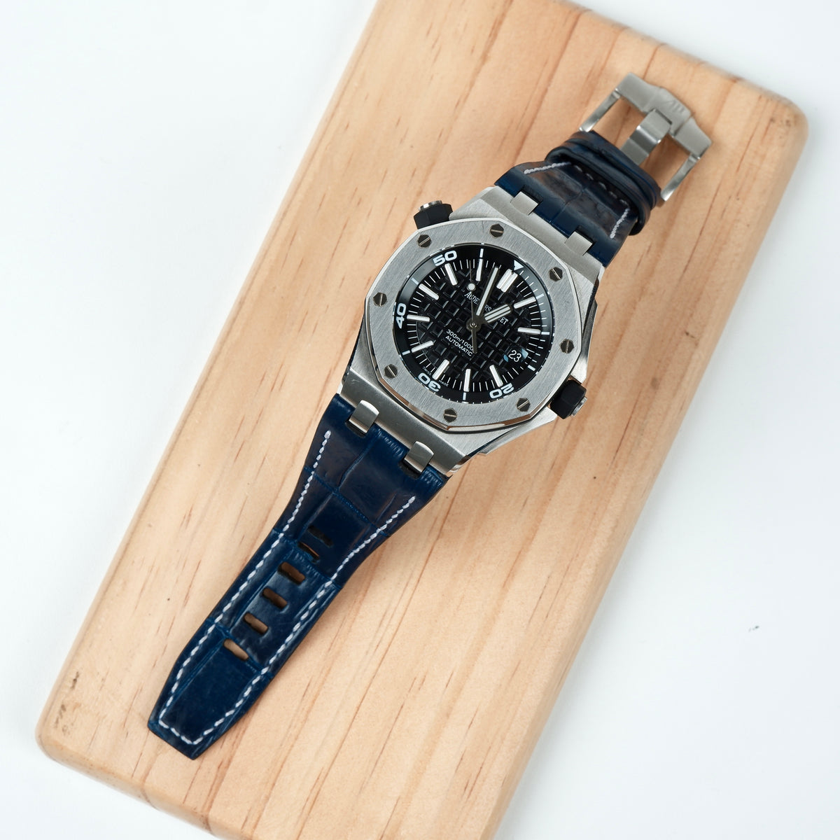 AP ROO Diver Straps - AP Croco Navy Blue – Liger Straps