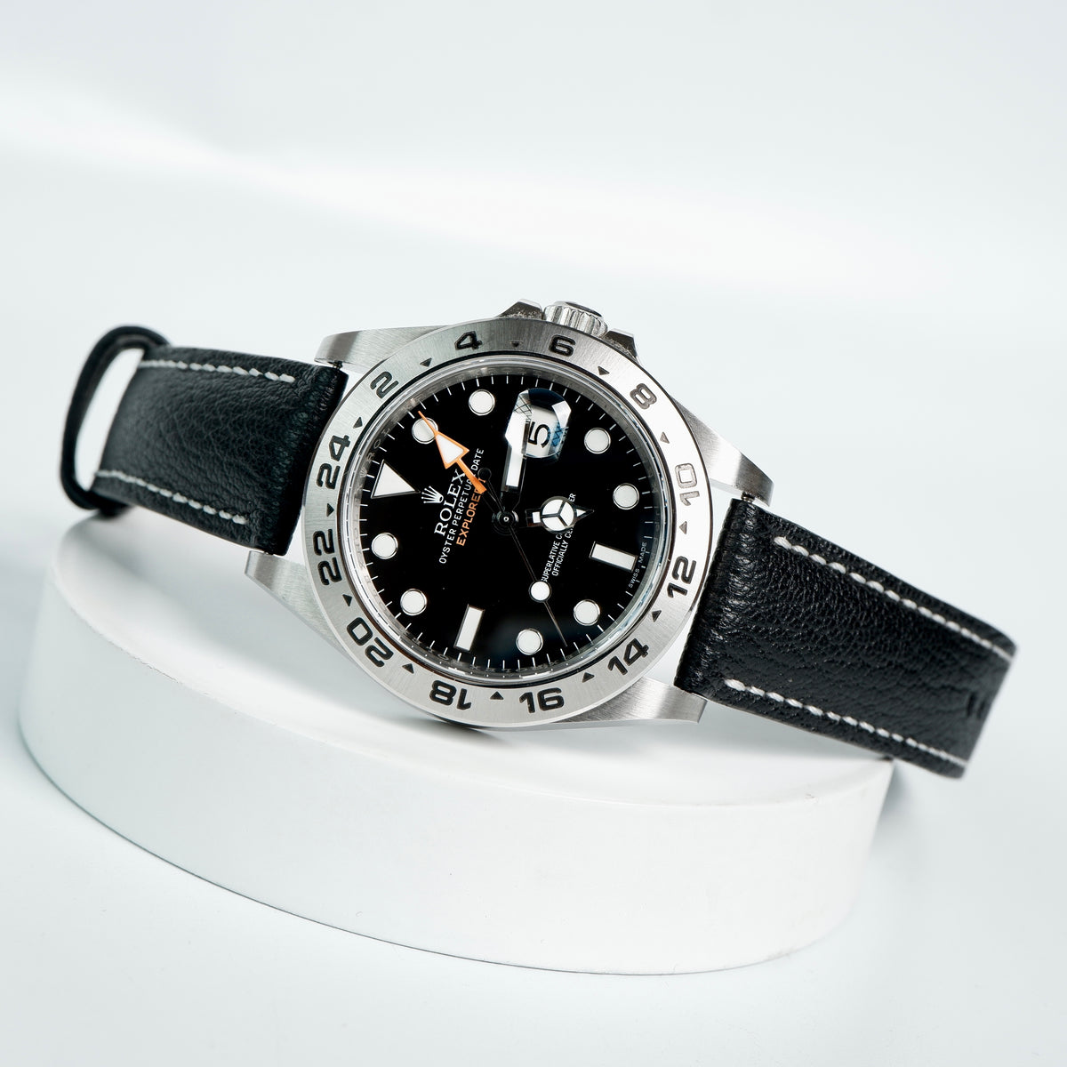 Rolex Explorer Straps - Chevre Black – Liger Straps