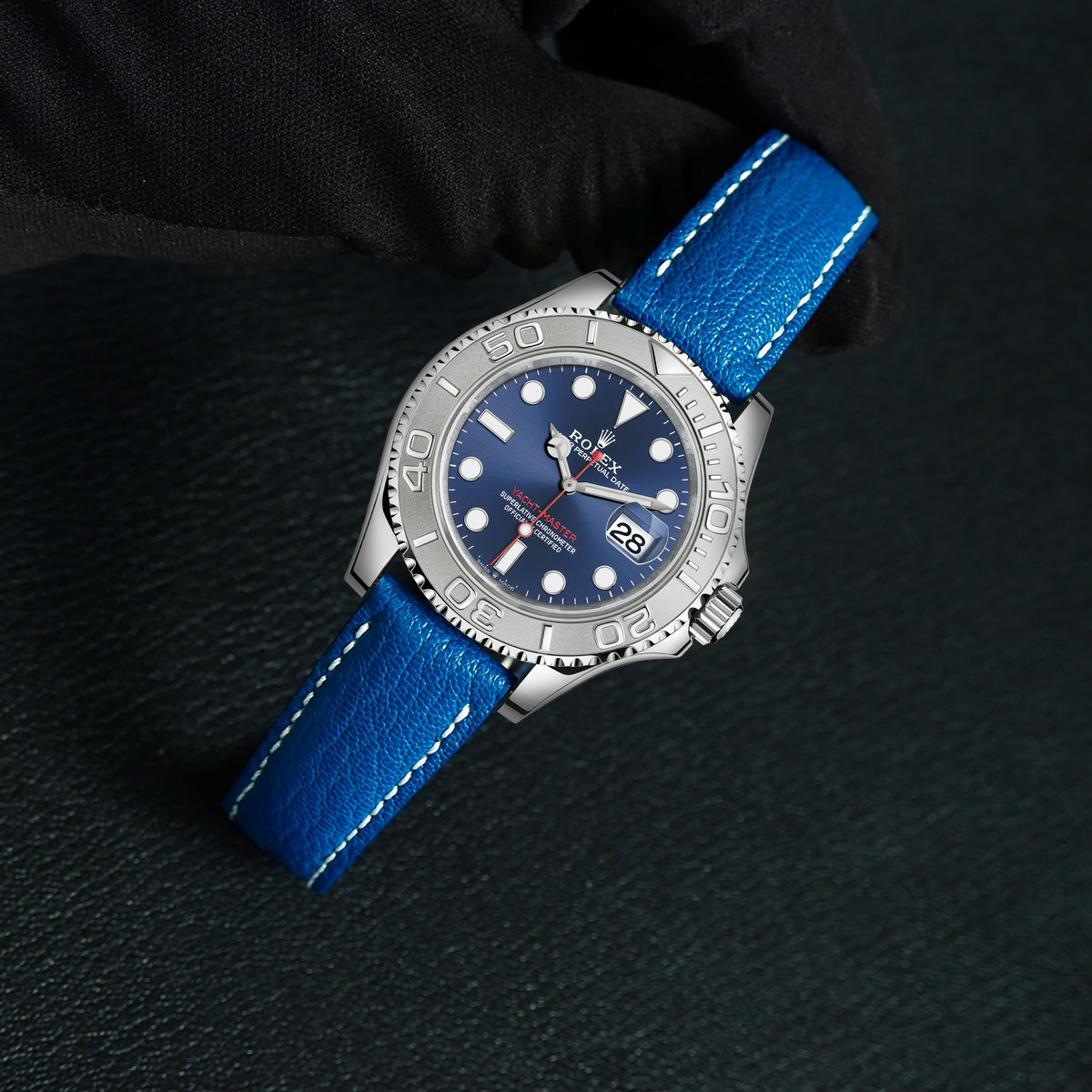 Rolex Yacht Master Straps - Chevre Blue – Liger Straps