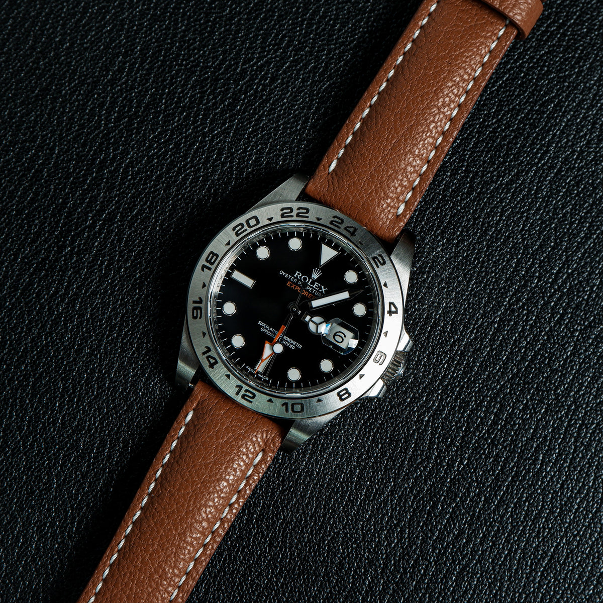 Rolex Explorer Straps - Chevre Brown – Liger Straps