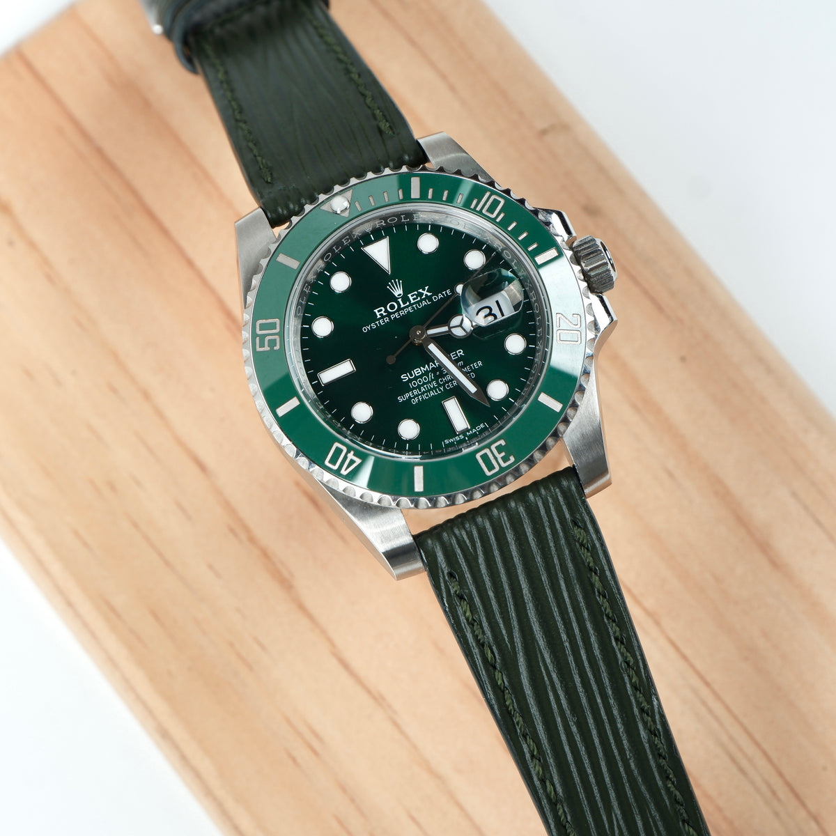 Rolex Submariner Green Hulk Straps - Epi Dark Green – Liger Straps