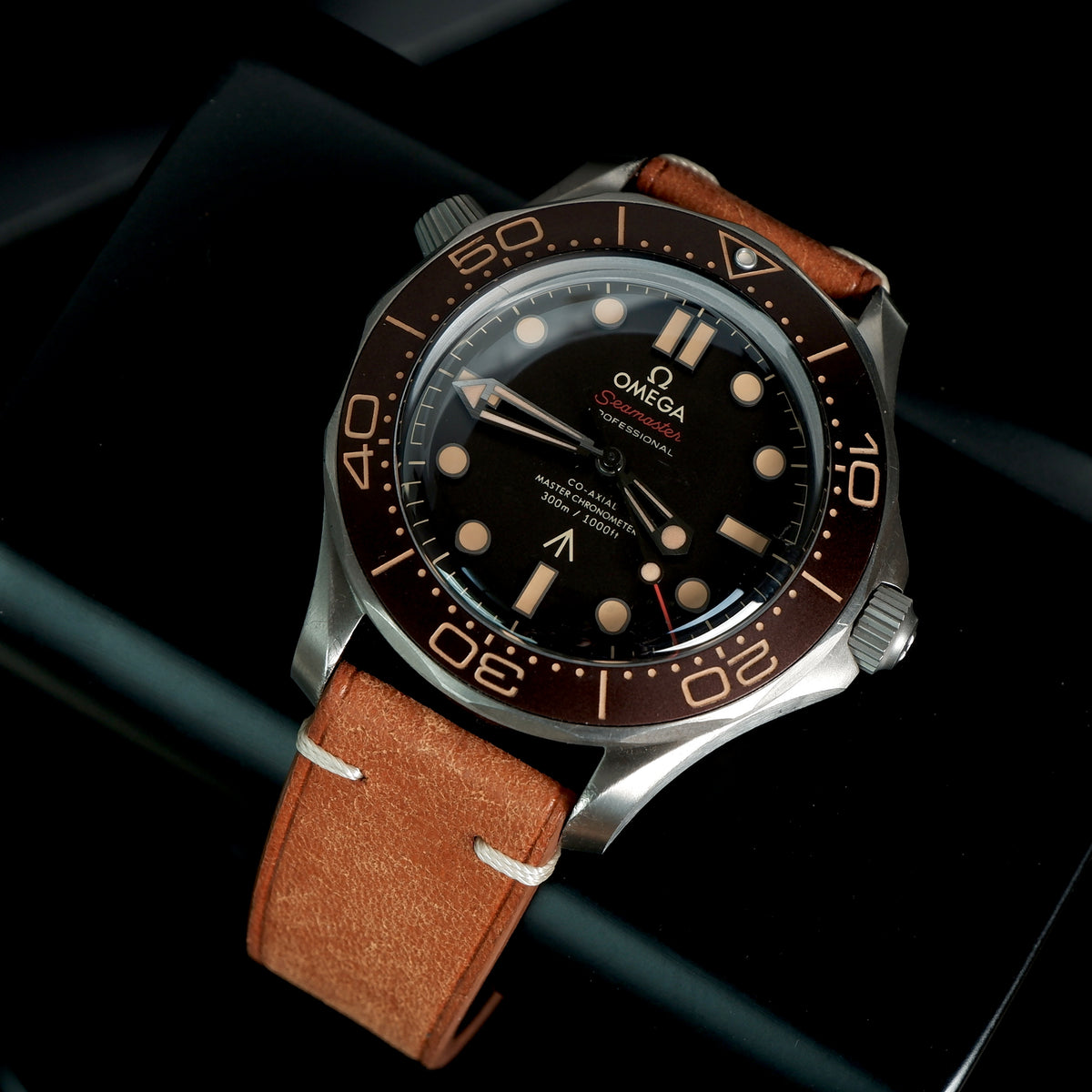 Omega Seamaster Diver 300m Straps - Minimalist Diablo Brown – Liger Straps