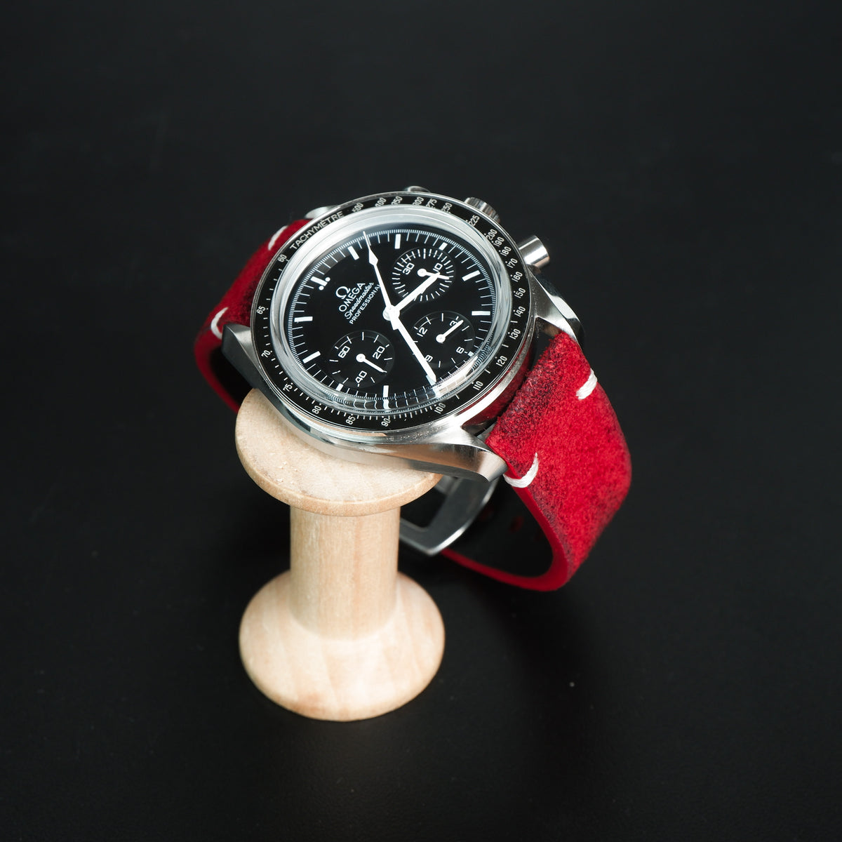 Omega Speedmaster Moonwatch Straps - Minimalist Suede Red – Liger Straps