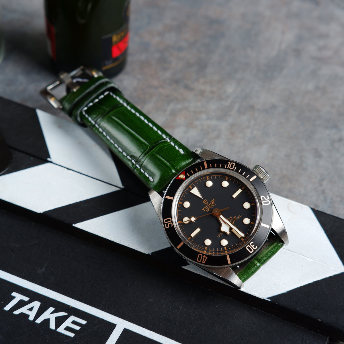 Tudor Blackbay Fifty Eight 39mm Straps - Croco British Green – Liger Straps