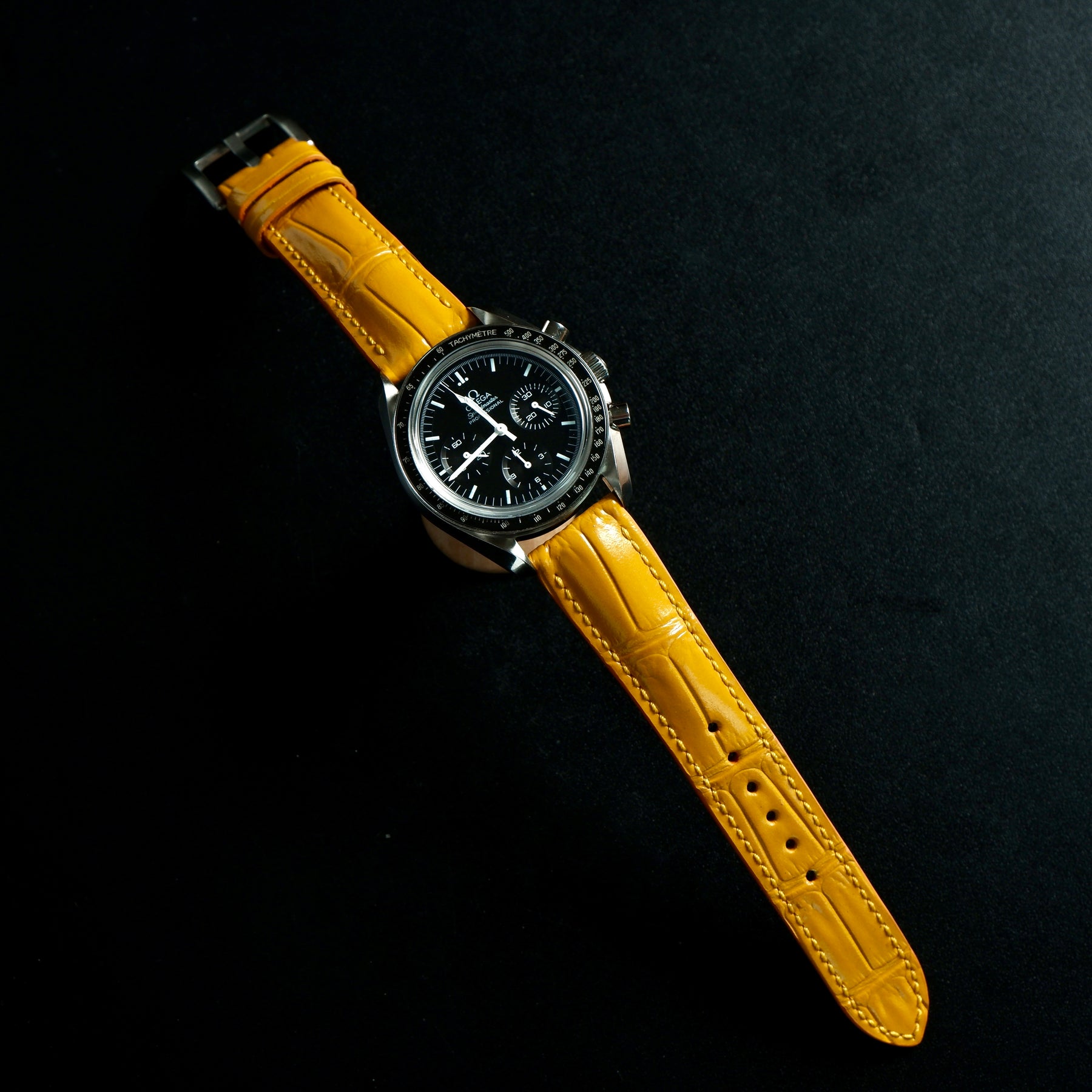 Omega Speedmaster Moonwatch Straps - Croco Yellow – Liger Straps
