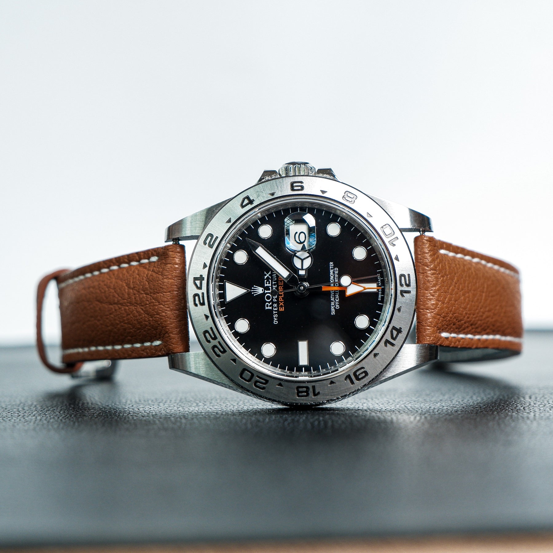 Rolex Explorer Straps - Chevre Brown – Liger Straps
