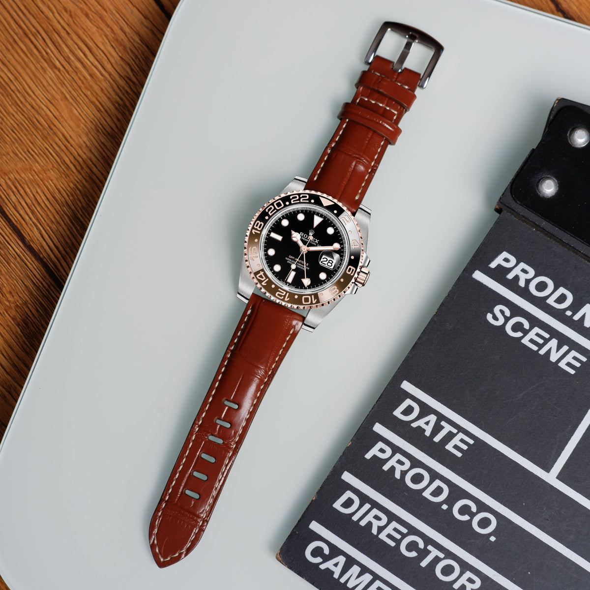 Rolex GMT Master II Straps - Croco Brown – Liger Straps